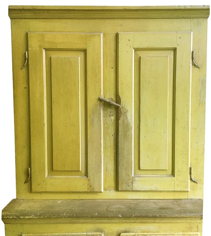 Painted Step-Back Cupboard | Linda Rosen Antiques